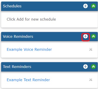 Creating a New Voice Reminder – VoiceShot